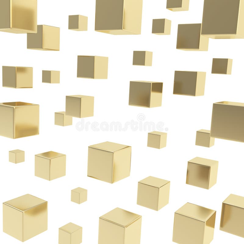 Cube Composition Over White Background As Abstract Backdrop Stock ...