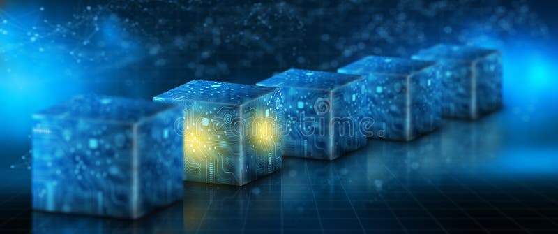 Cube Computing Technology. Cloud Data and Internet Security Stock ...