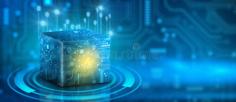 Cube Computing Technology. Cloud Data and Internet Security Stock ...