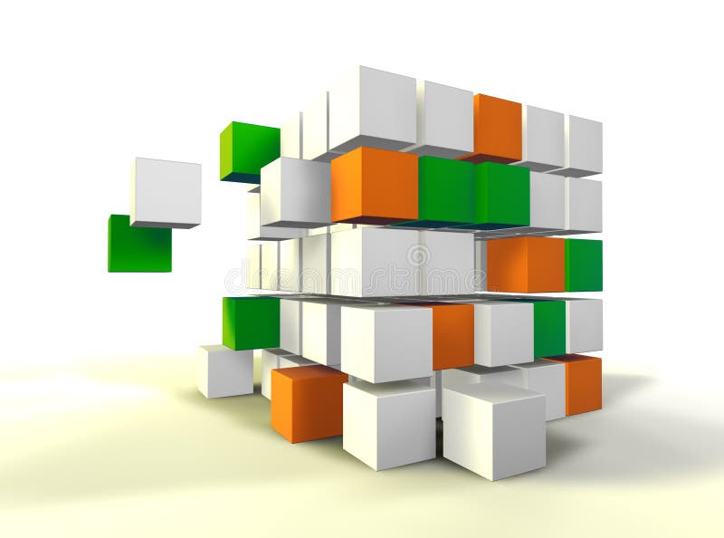 Cube concept stock illustration. Illustration of green - 16973570