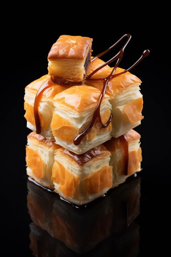 Cube Croissant Pop Art Style. Generative Ai Illustration Stock ...