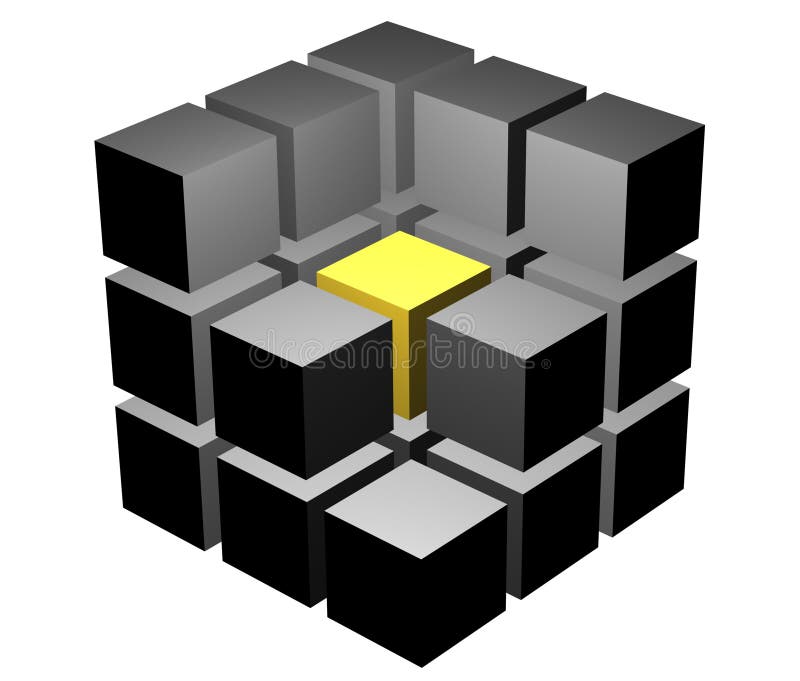 Cube in a cut stock illustration. Illustration of geometrical - 2248773