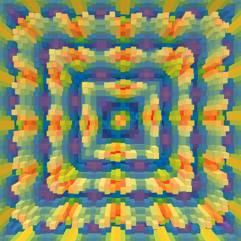 Cube 3d Extrude Symmetry Background, Backdrop Illustration Stock ...