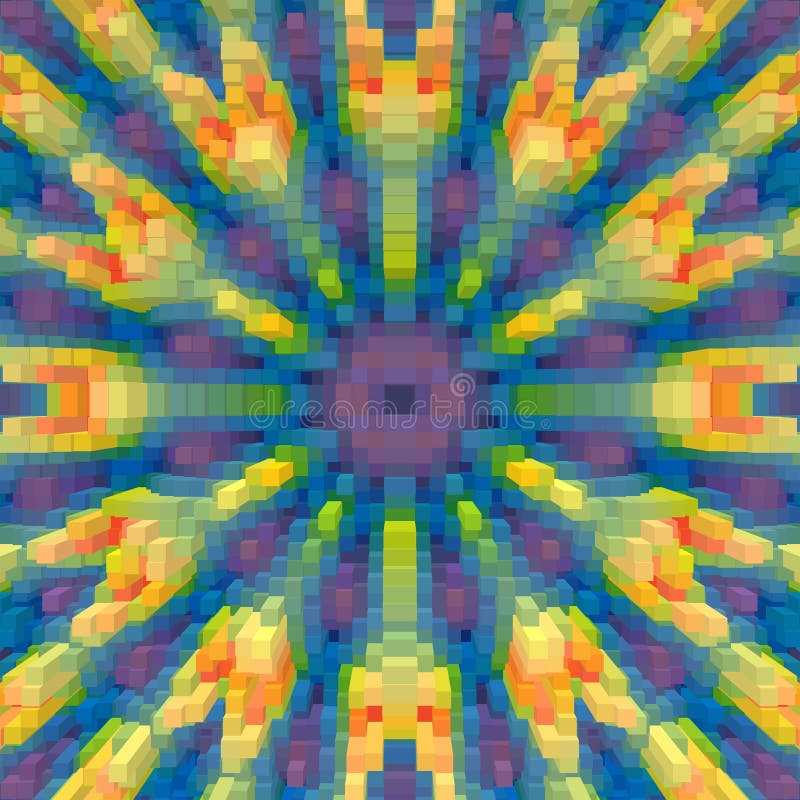 Cube 3d Extrude Symmetry Background, Backdrop Simple Stock Illustration ...