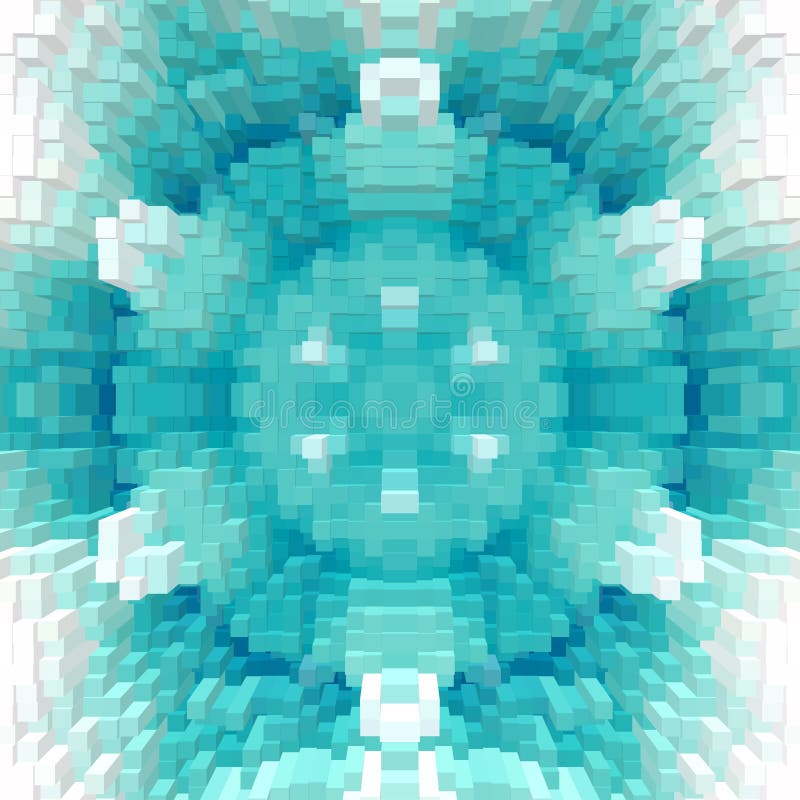 Cube 3d Extrude Symmetry Background, Design Ornament Stock Illustration ...