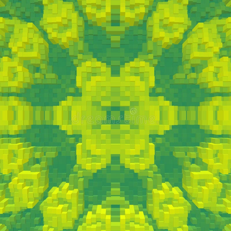 Cube 3d Extrude Symmetry Background, Geometry Render Stock Illustration ...