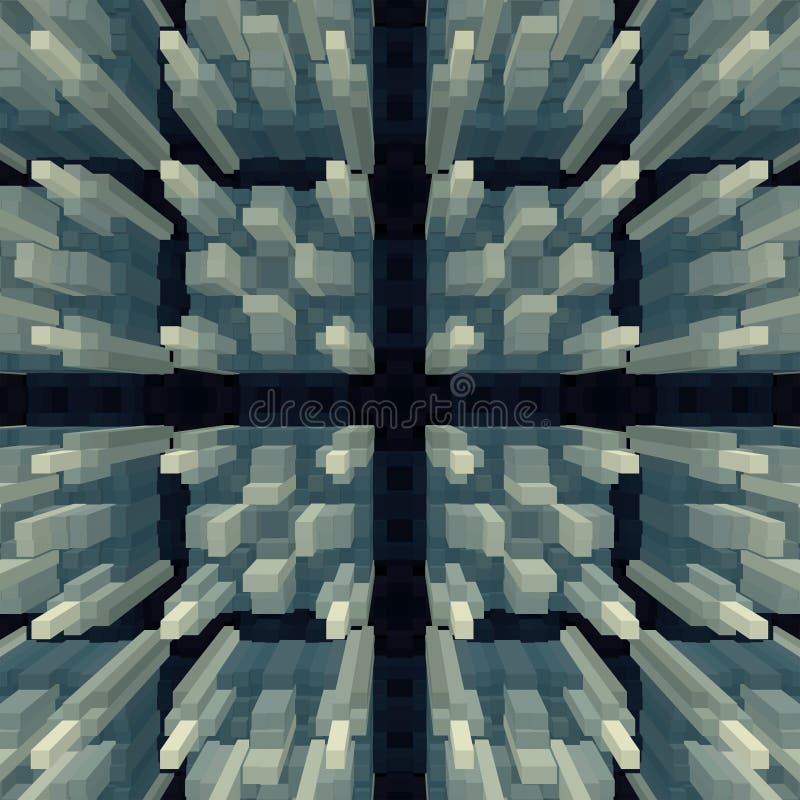 Cube 3d Extrude Symmetry Background, Render Illustration Stock ...