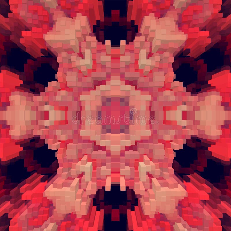 Cube 3d Extrude Symmetry Background, Seamless Repeat Stock Illustration ...