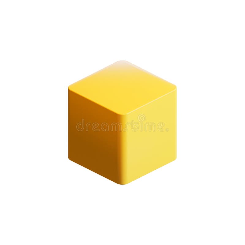 Cube 3D Render Design Element Stock Illustration - Illustration of ...