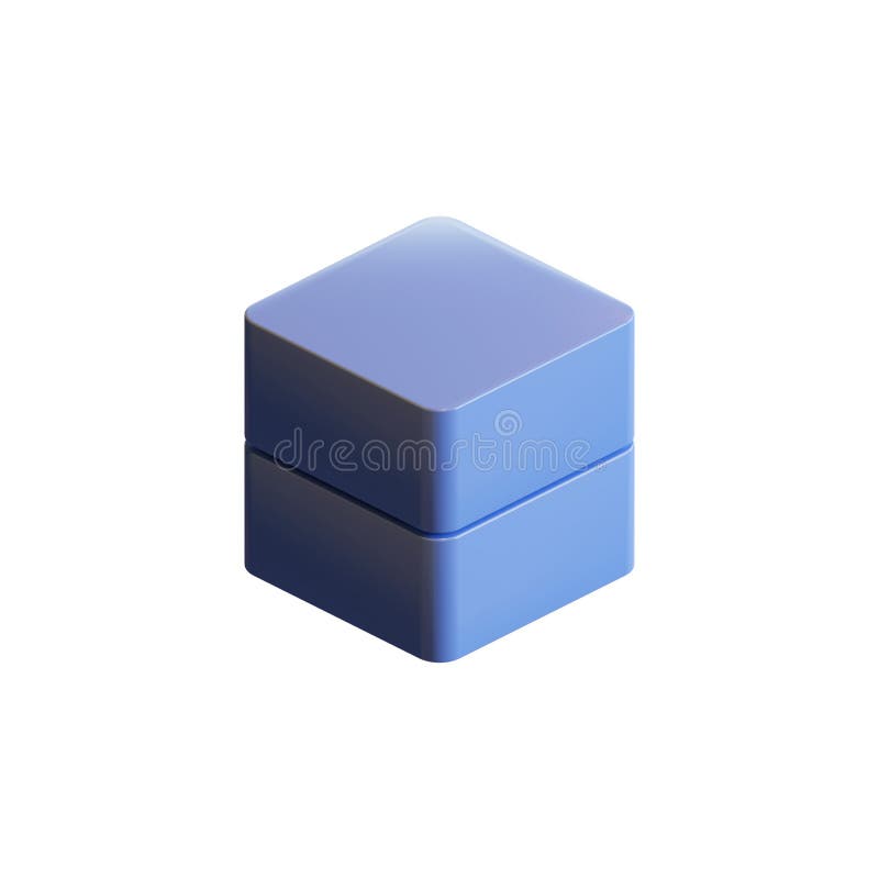 Cube 3D Render Design Element 02 Stock Image - Illustration of plastic ...