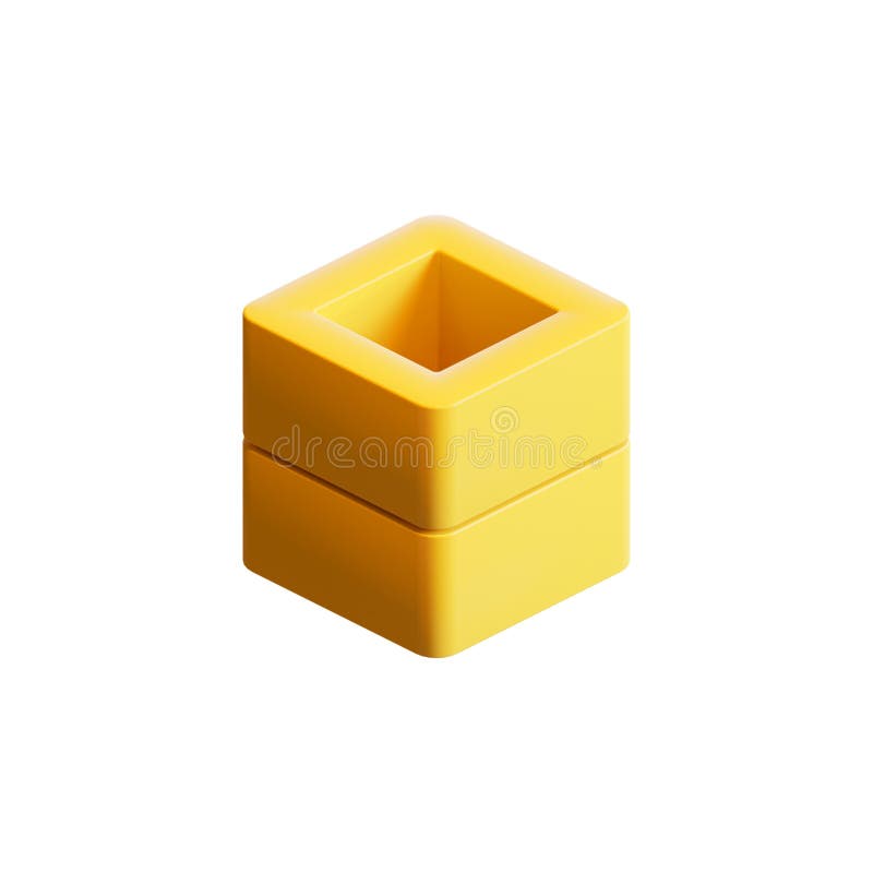 Cube 3D Render Design Element 07 Stock Illustration - Illustration of ...