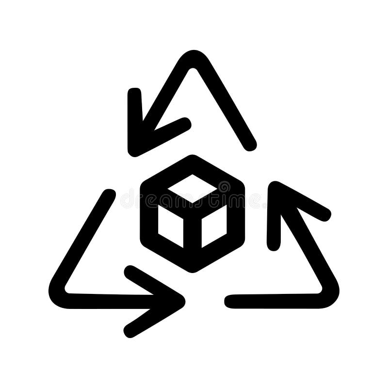 Cube, Data, Refresh Icon. Black Vector Design Stock Vector ...