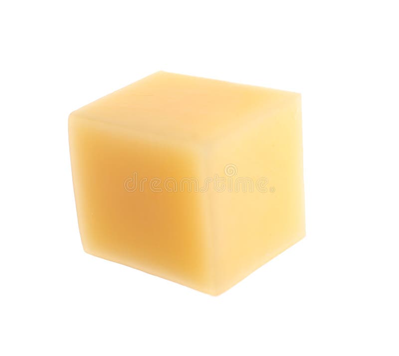Cube of Delicious Cheese on White Stock Photo - Image of meal, dairy ...