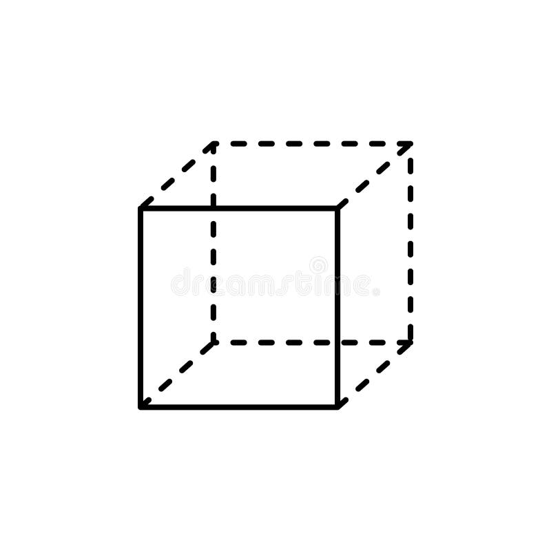 Cube with Dotted Sides Icon. Element of Geometric Figure for Mobile ...