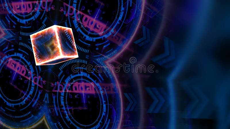 Cube Eternal Fire Energy and Quantum Futuristic Technology Computer ...