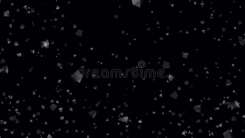 Cube Explosion. Burst of Boxes. Box Shape Particle Blast. Alpha Channel ...