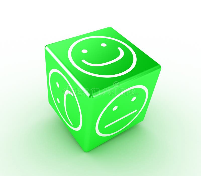 Cube with faces stock illustration. Illustration of expression - 22223723
