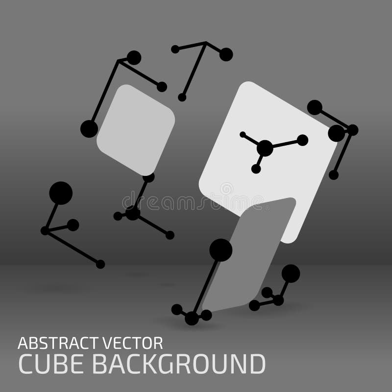 Cube figure stock vector. Illustration of digital, atom - 73406610