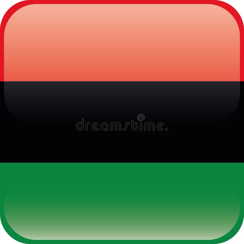 Cube Flag of the PAN AFRICAN MOVEMENT Stock Vector - Illustration of ...