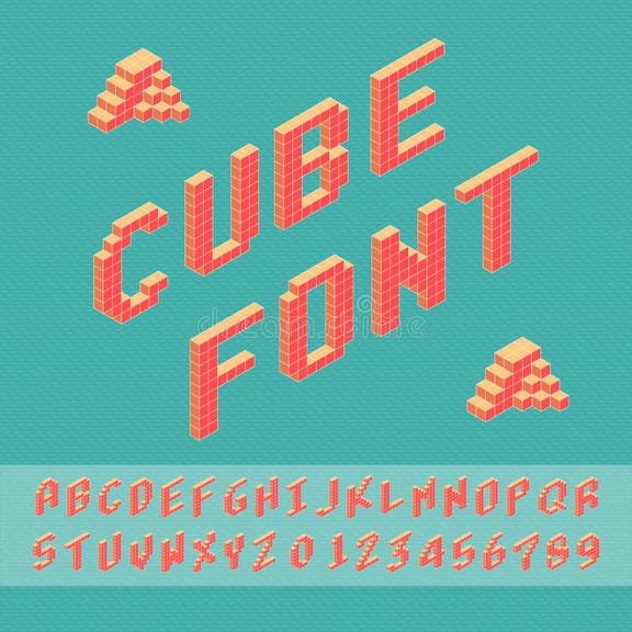 Cube font stock vector. Illustration of alphabet, create - 89892000