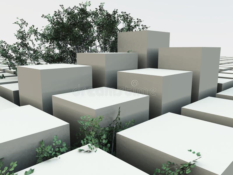 Cubic space division stock vector. Illustration of erection - 4913261