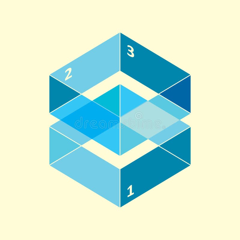 Cube Geometric Infographic. Vector Illustration Decorative Design Stock ...