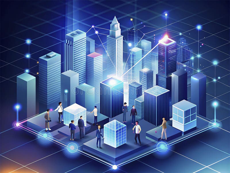 The Cube Glows Blue. it Demonstrates the Power and Potential of Big ...