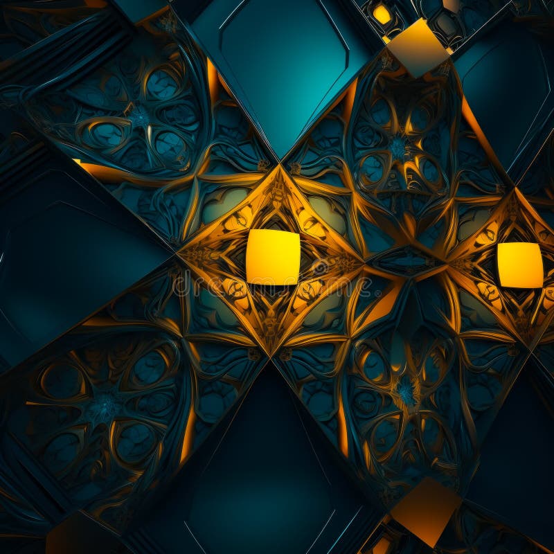 Cube Graphics Light Geometry Shapes. 3D Rendered Abstract Modern ...
