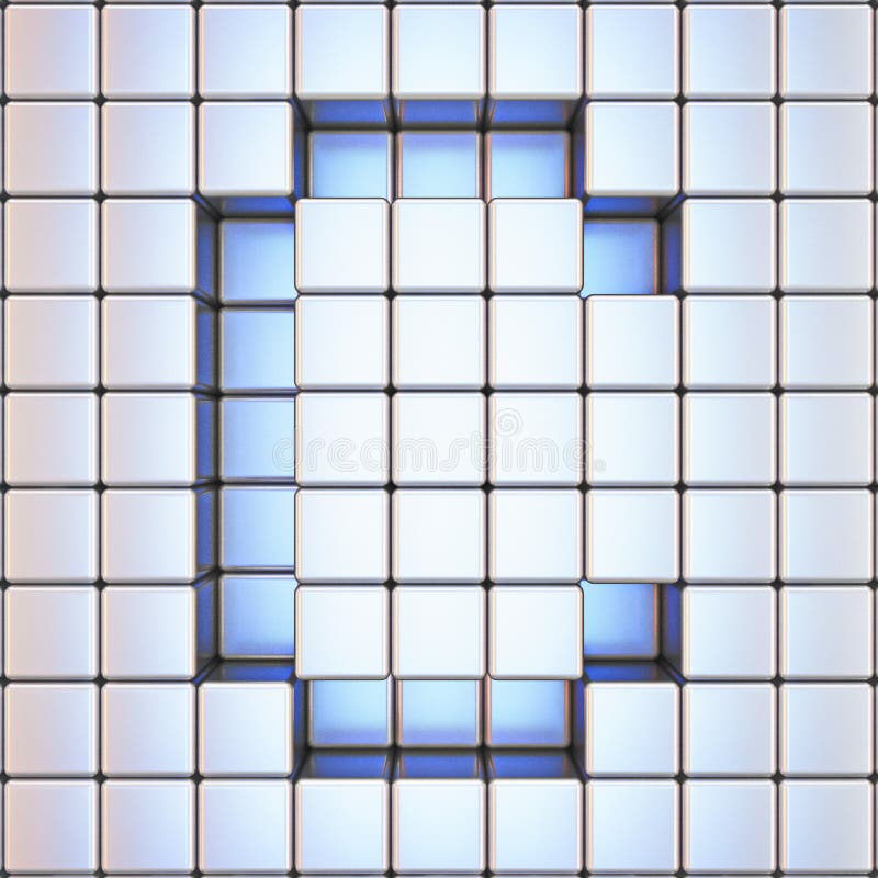 Cube grid Letter C 3D stock illustration. Illustration of pattern ...