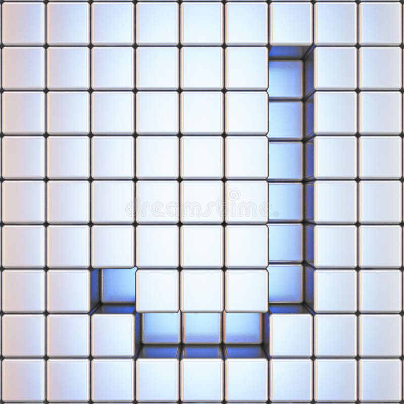 Cube grid Letter J 3D stock illustration. Illustration of geometric ...