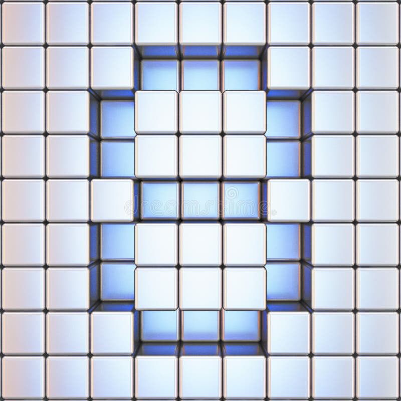 Cube Grid Number 8 EIGHT 3D Stock Illustration - Illustration of ...