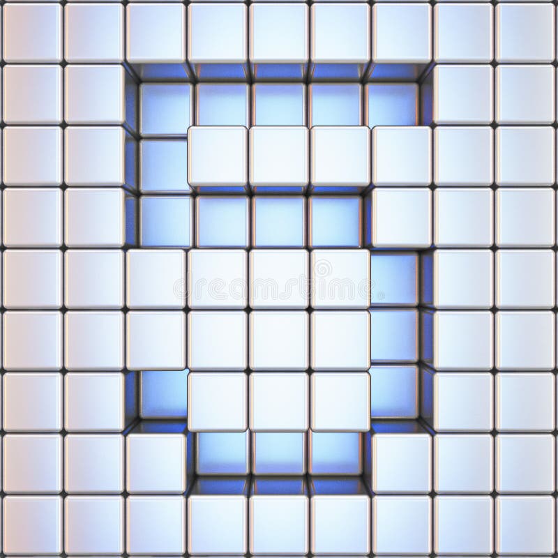 Cube grid Number 5 FIVE 3D stock illustration. Illustration of design ...