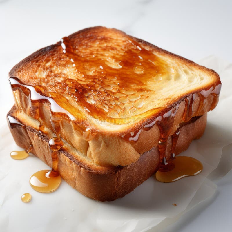 Delicious Maple Syrup Toast with Multilayered Dimensions Stock ...