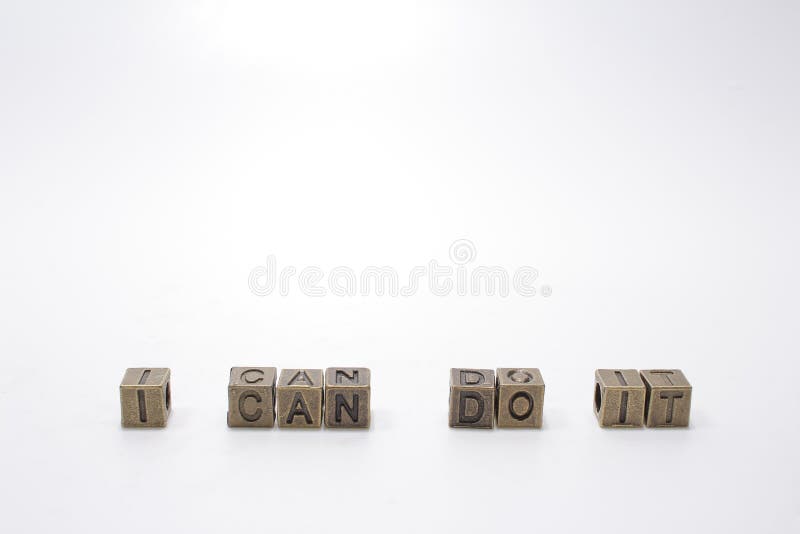 A Cube I Can Do it, I Can Do it, Positivity Stock Photo - Image of ...