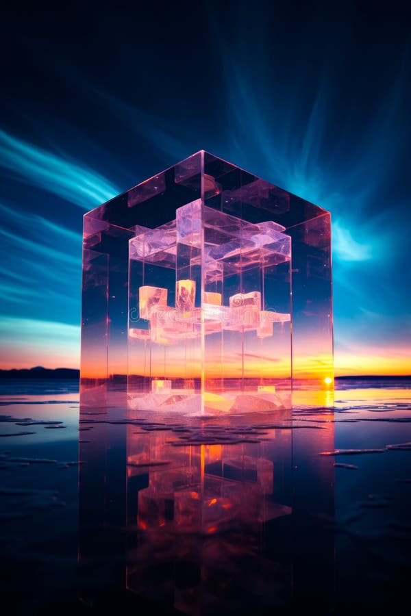 Ice Cube Beach Sunset Ai Stock Photos - Free & Royalty-Free Stock ...