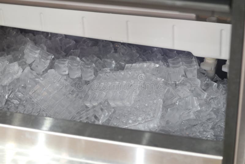 The Cube Ice in Ice Making Machine Stock Photo - Image of cube ...