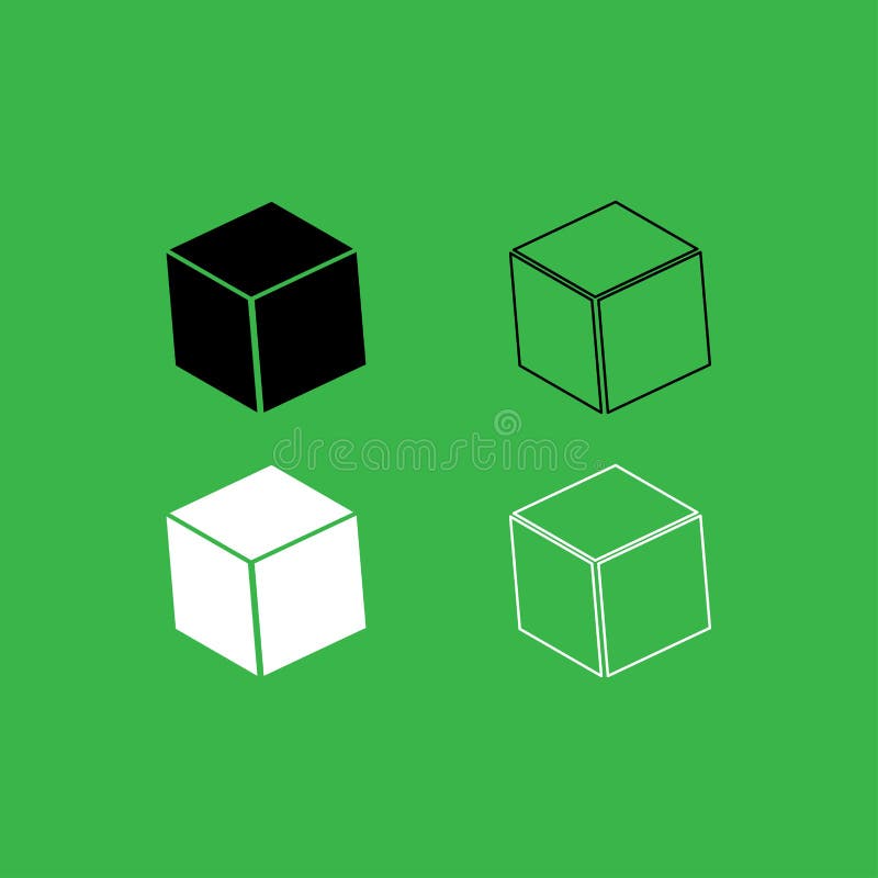 Cube Black White Stock Illustrations – 57,346 Cube Black White Stock ...