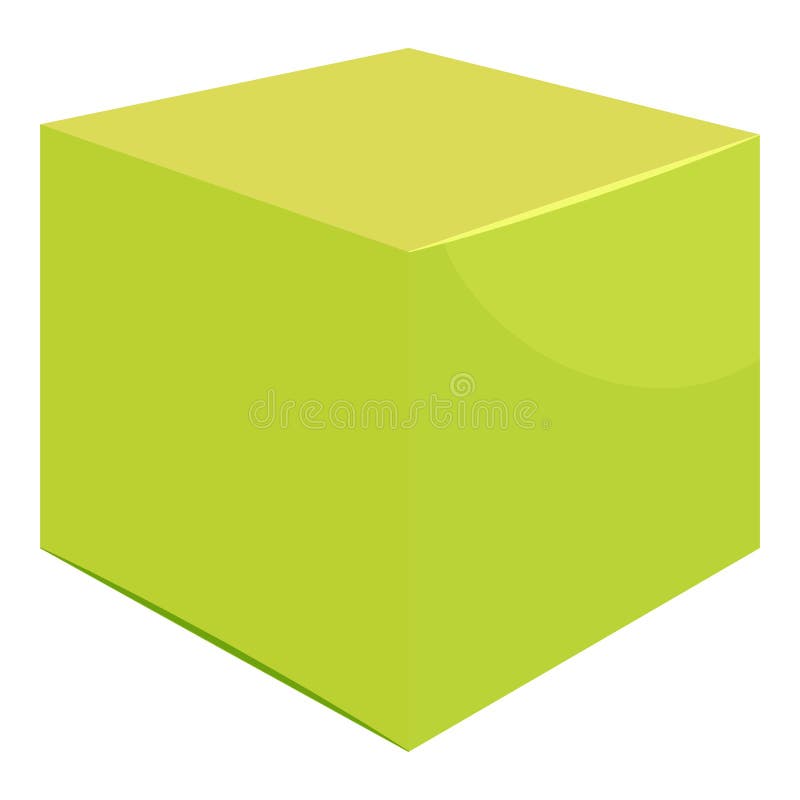 Cube icon, cartoon style stock vector. Illustration of creative - 82738597