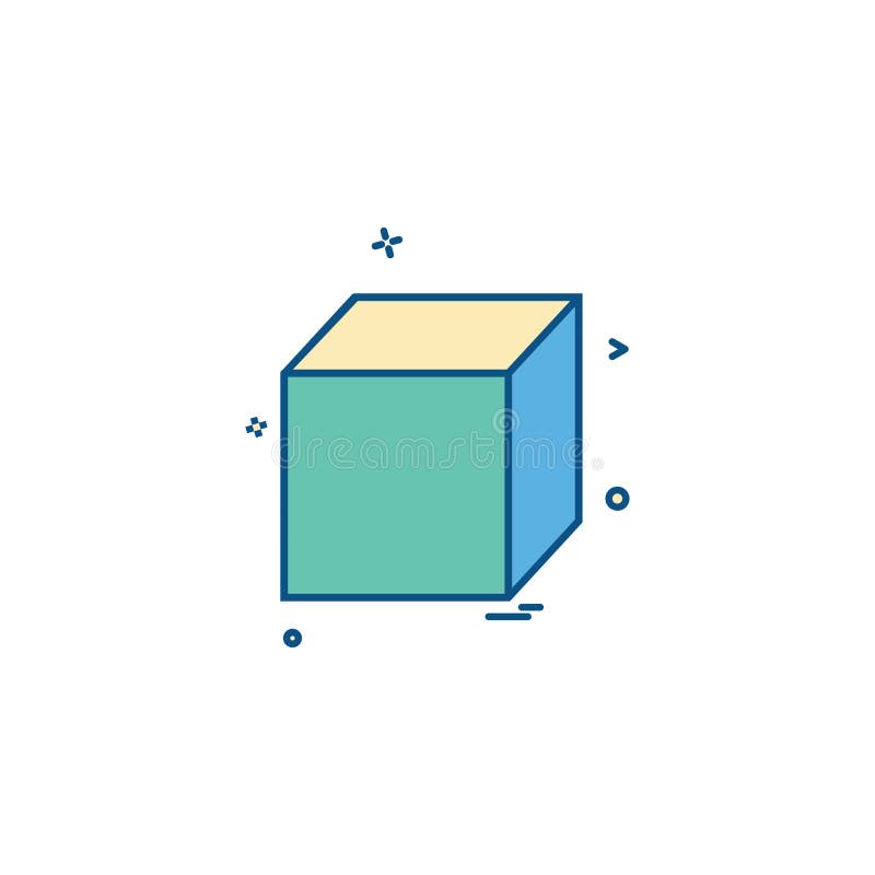 Cube icon design vector stock vector. Illustration of business - 132410675