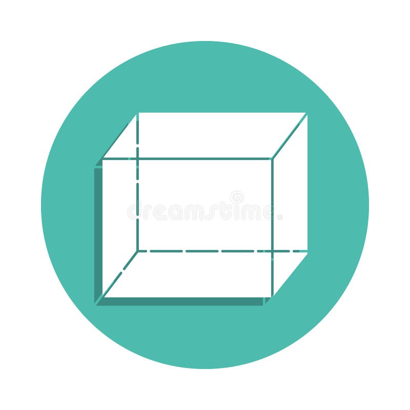 Cube Icon. Elements of Geometric Figure in Badge Style Icons Stock ...