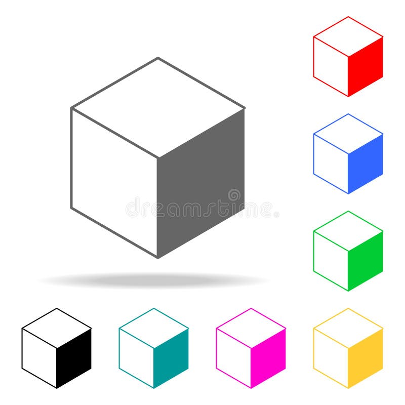 Cube Icon. Elements in Multi Colored Icons for Mobile Concept and Web ...