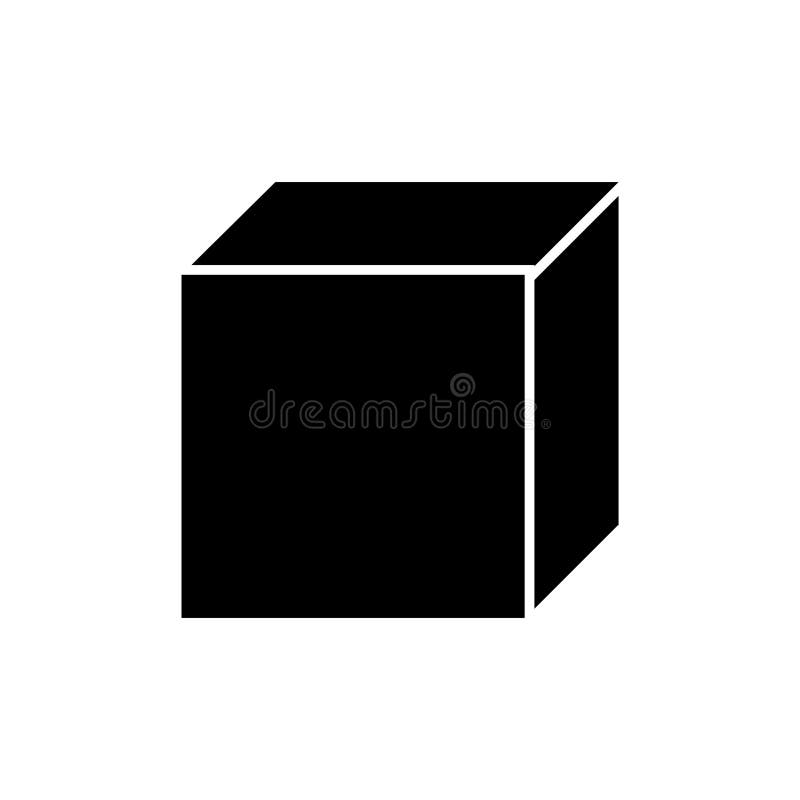 Cube icon illustration stock vector. Illustration of perspective ...