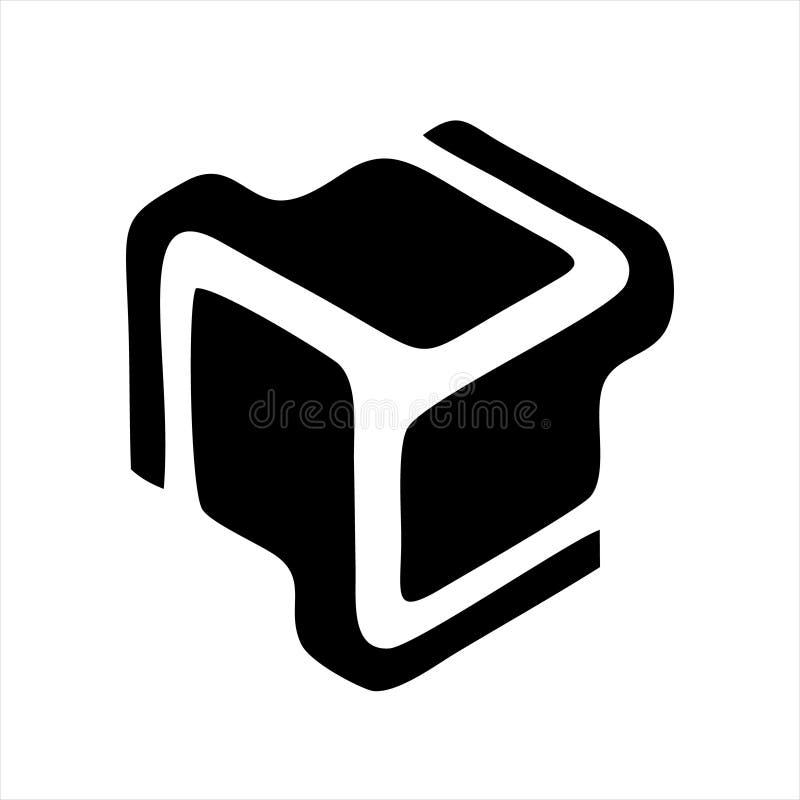 Cube Icon Isolated on White Background from Virtual Reality Collection ...