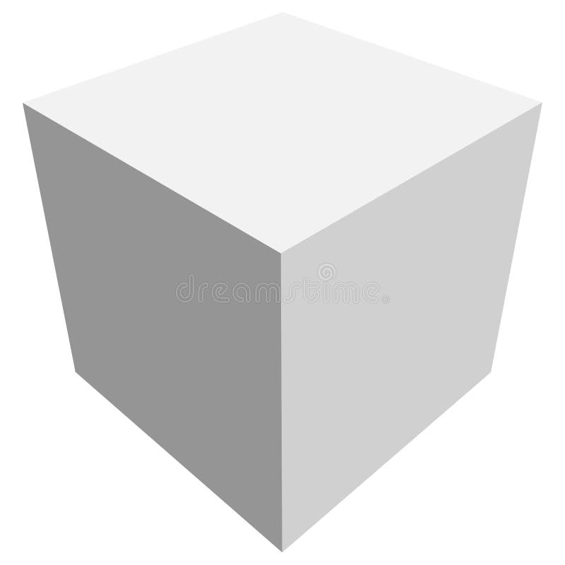 Cube Icon with Perspective - 3d Model of a Cube Stock Vector ...