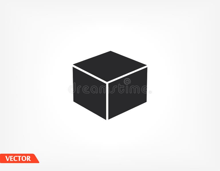 Cube Icon. Square. Box. Vector Cube. Drawer Icon. Cube in a Flat Style ...