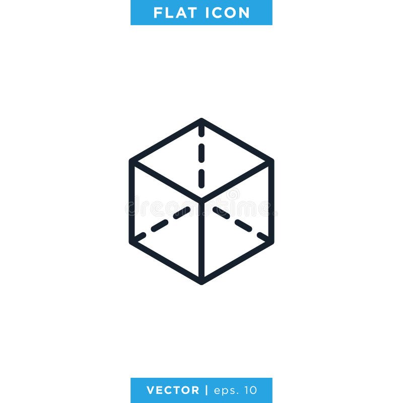 Cube Icon Vector Design Template. Stock Vector - Illustration of button ...