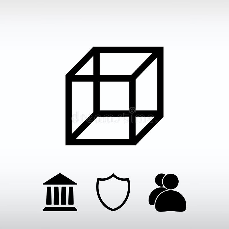 Cube Icon, Vector Illustration. Flat Design Style Stock Vector ...