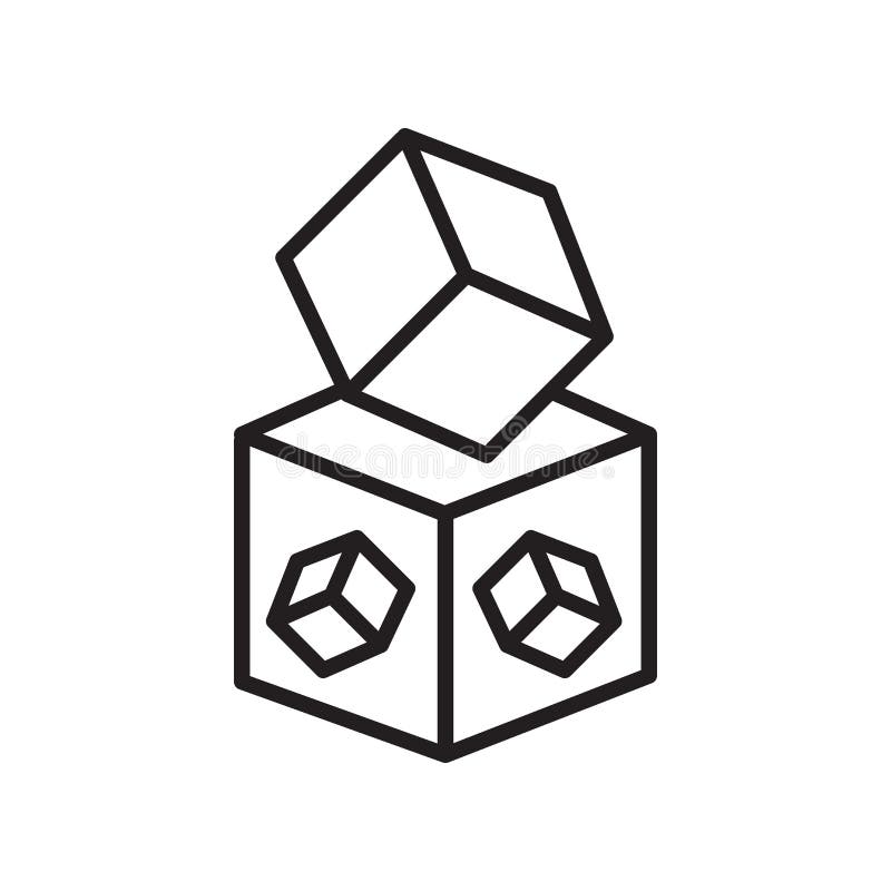 Cube Icon Vector Sign and Symbol Isolated on White Background, C Stock ...