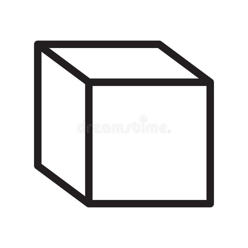 Cube Icon Vector Sign and Symbol Isolated on White Background, C Stock ...