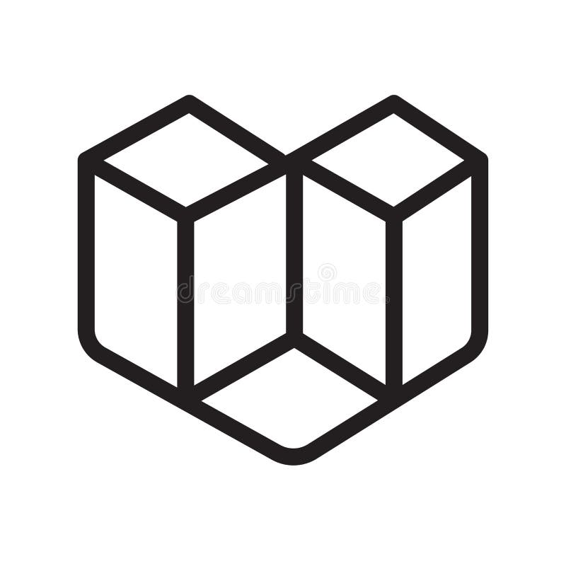 Cube Icon Vector Sign And Symbol Isolated On White Background, C Stock ...